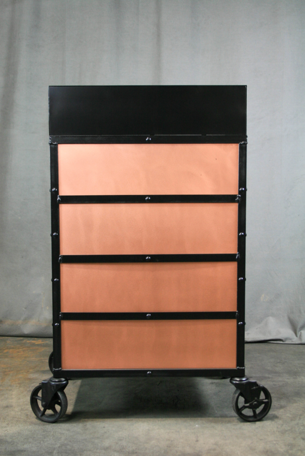 copper host stand – hostess stand 1 – Combine 9 | Industrial Furniture